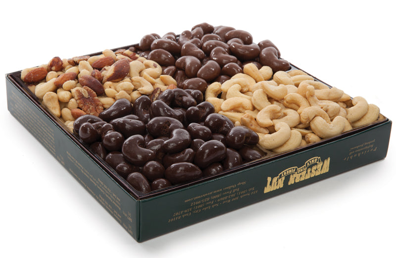 Gold Gift Box: Gourmet Nut & Chocolate Treats - Western Nut Company ...